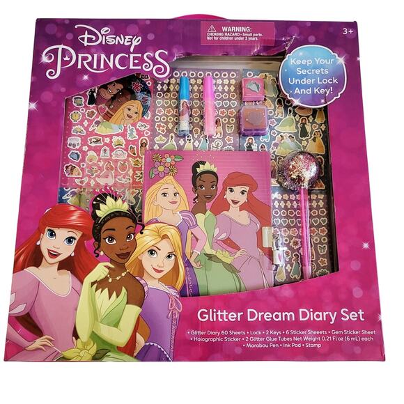 Disney | Toys | Nib Disney Princess Glitter Dream Diary Set And ...